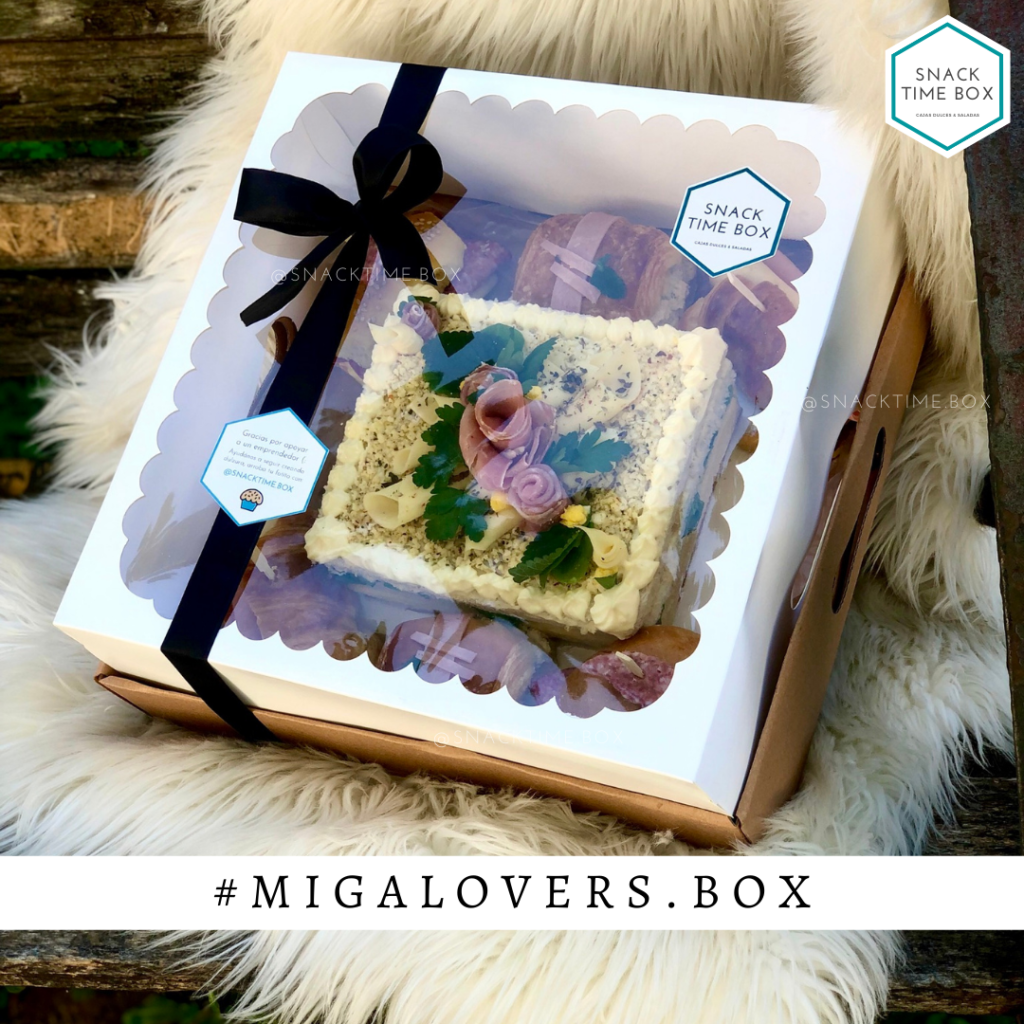 Miga Lovers | Box Salado + Torta – Snack Time Box